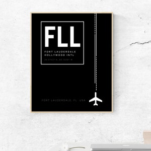 Airport Code Design Location Coordinates City Code Digital Print ...