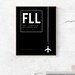 Airport Code Design Location Coordinates City Code Digital Print ...