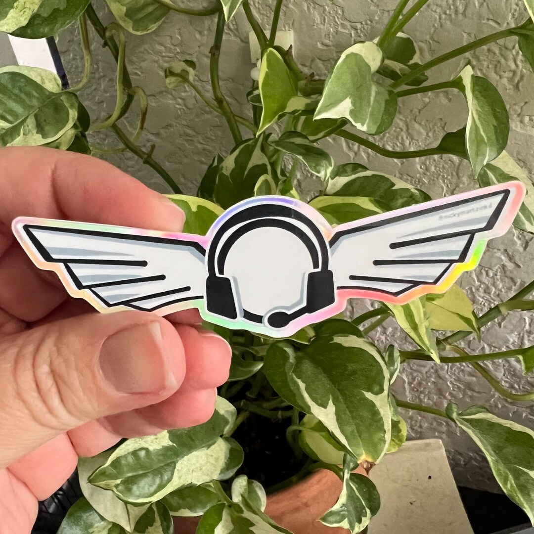 Aviation Call Center Waterproof Sticker Airline Crew Headset Design FAA ...