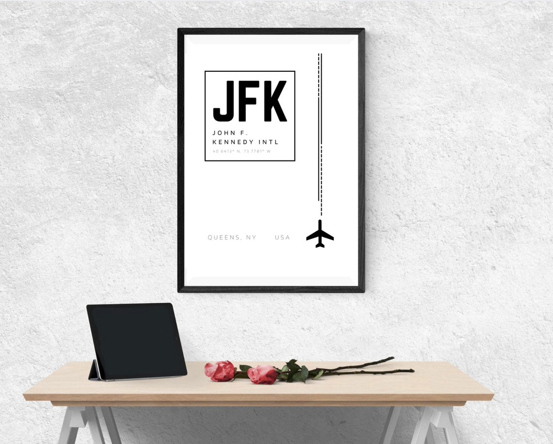 Airport Code Design Location Coordinates City Code Digital Print ...