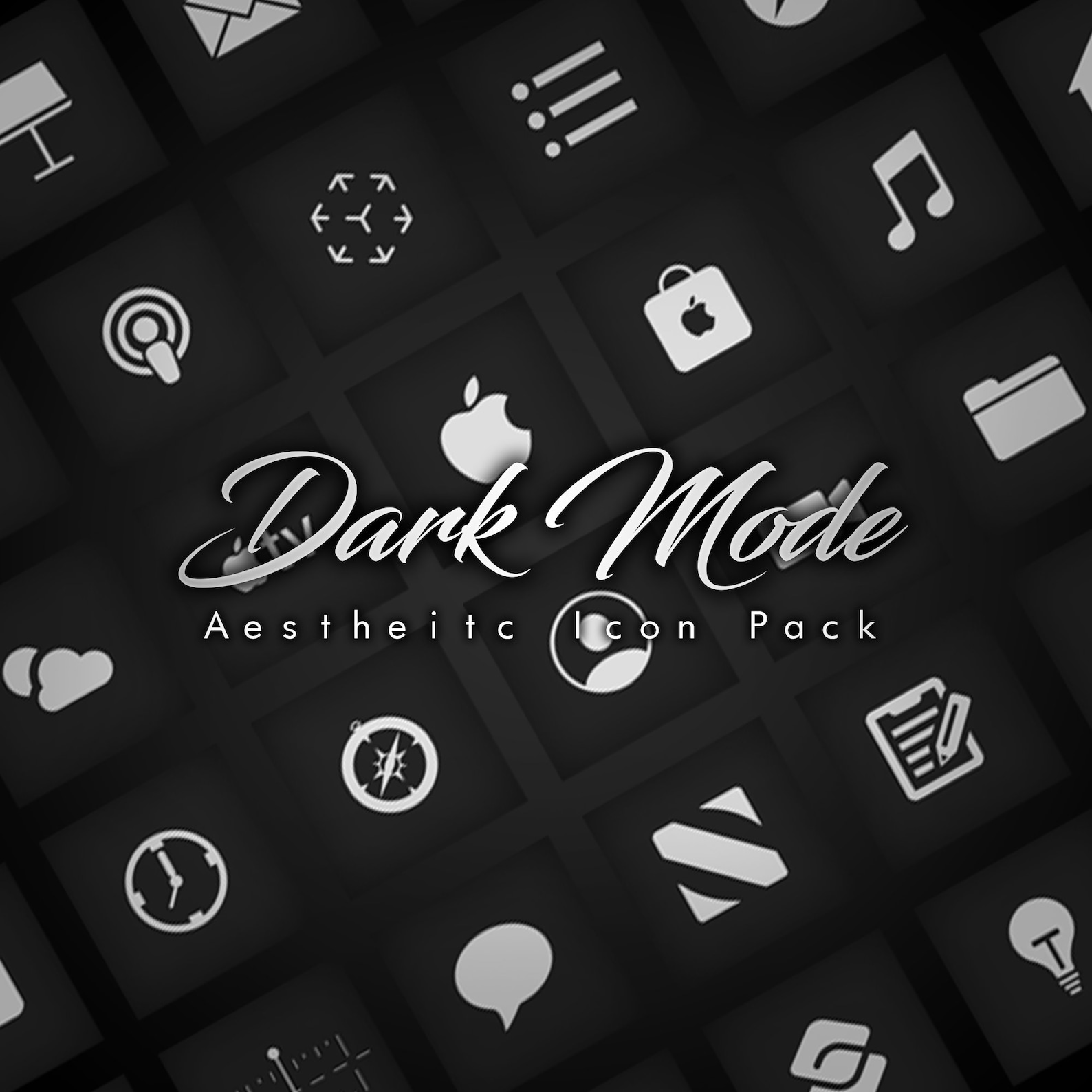 Custom Ios App Icon Pack Dark Mode Etsy