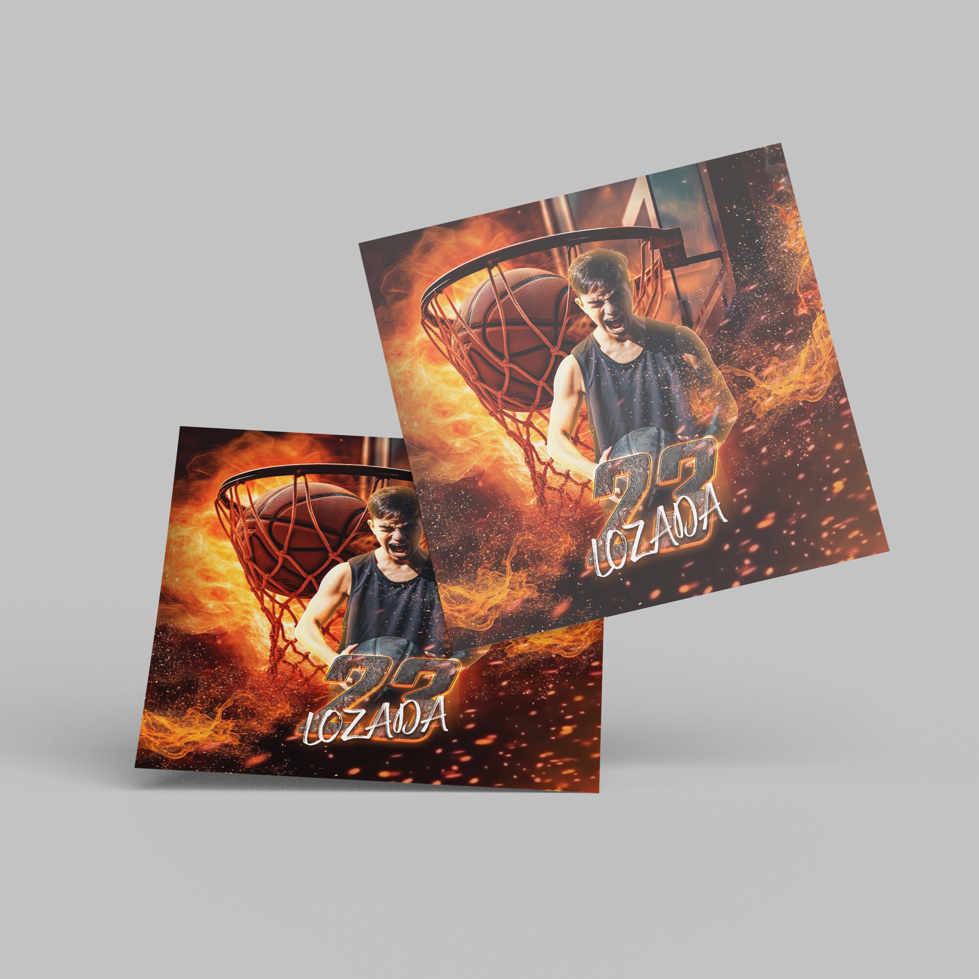 Photoshop Basketball Hoop Poster Template, Digital Sports Background ...