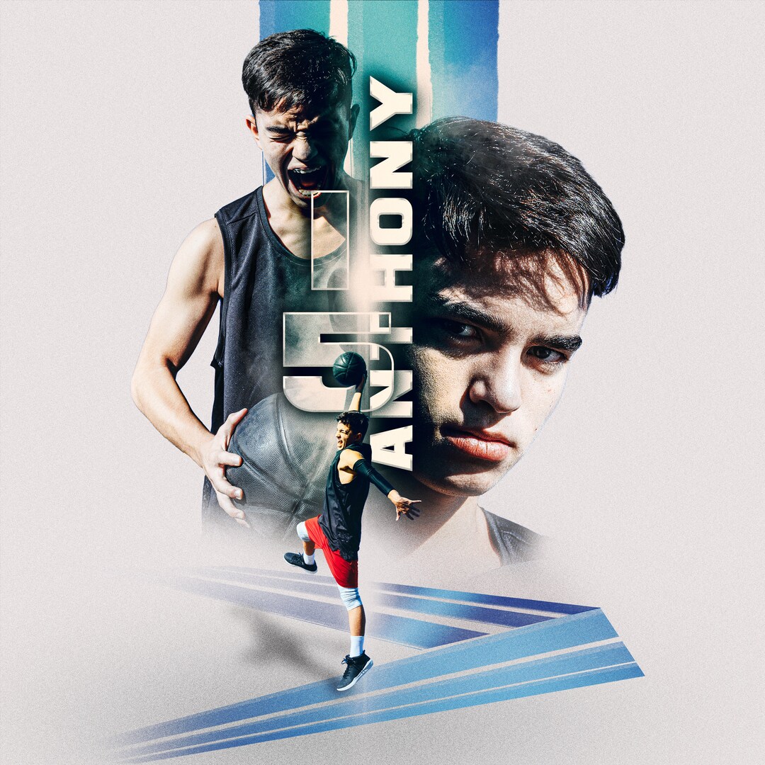 Sports Poster Photoshop Template Set - Instagram Feed & Story ...