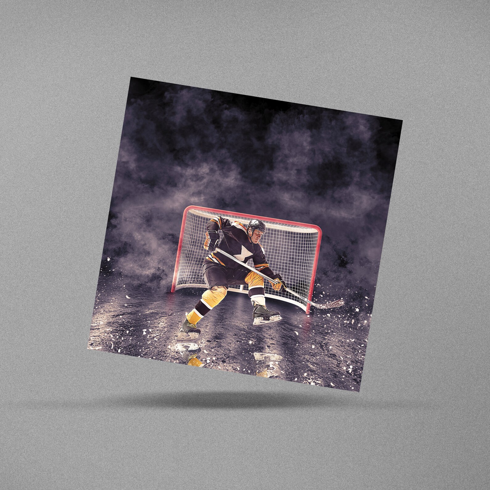 Photoshop & Canva Hockey Goal Backdrop Layered - Customizable ...
