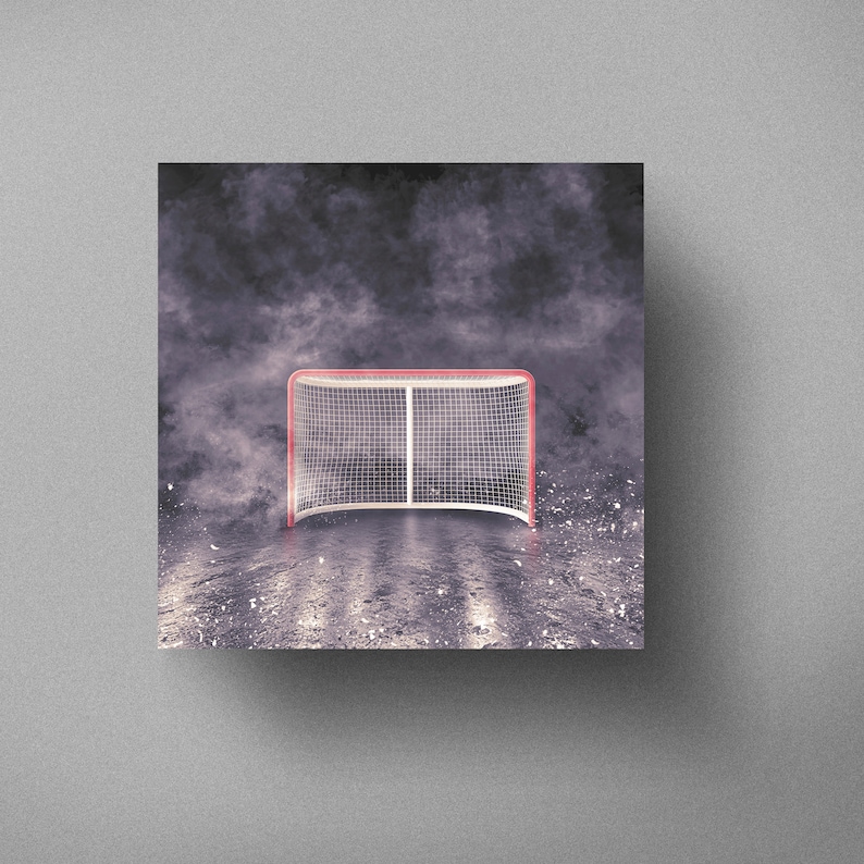 Photoshop & Canva Hockey Goal Backdrop Layered - Customizable ...