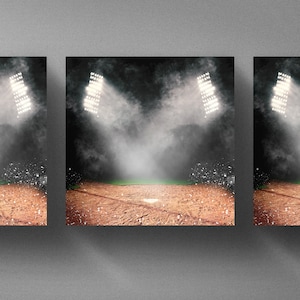 Baseball Stadium Background: Photoshop & Canva Overlay (digital ...