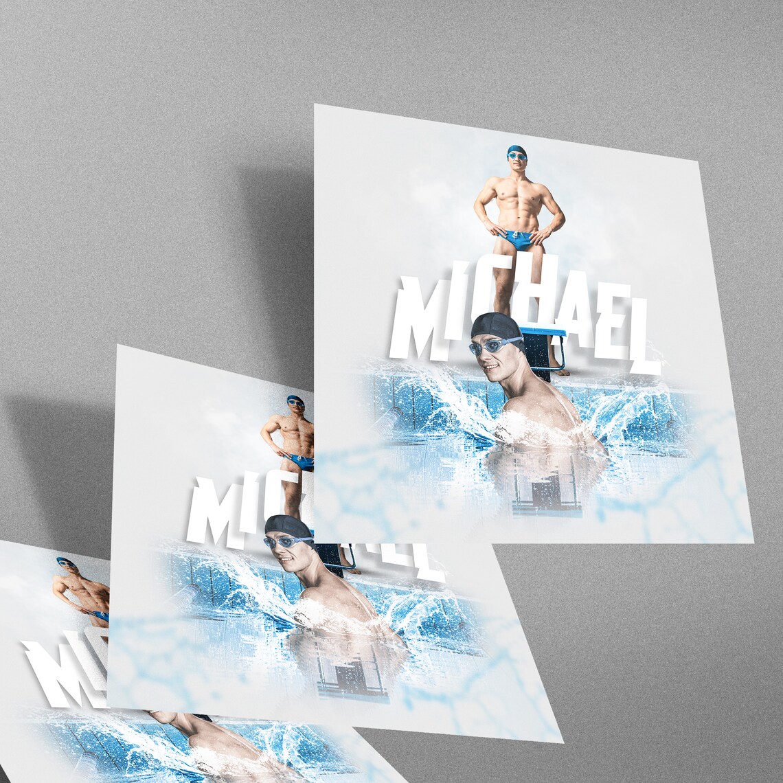 Swimming Poster Photoshop Template - Social Media Template and ...
