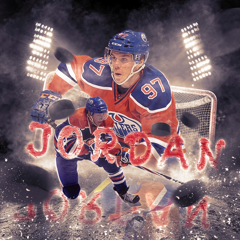 Digital Hockey Poster Template: Customizable and Printable - Etsy