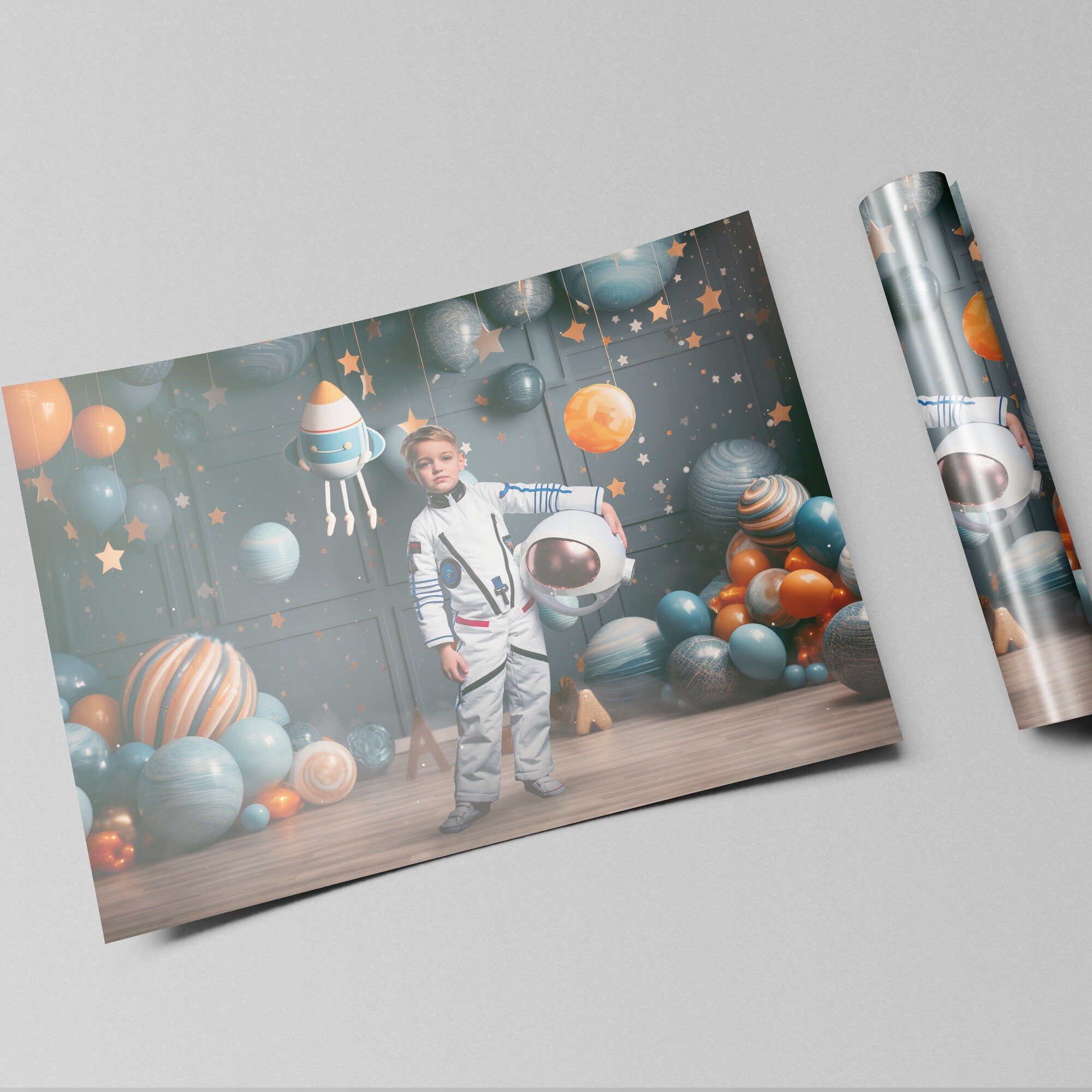 5 Digital Backdrops Kids Solar System and Space, Cake Smash Backdrops ...