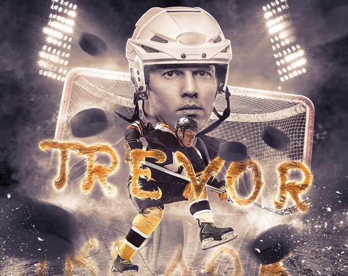 Sports Player Poster Photoshop Template - Etsy Canada