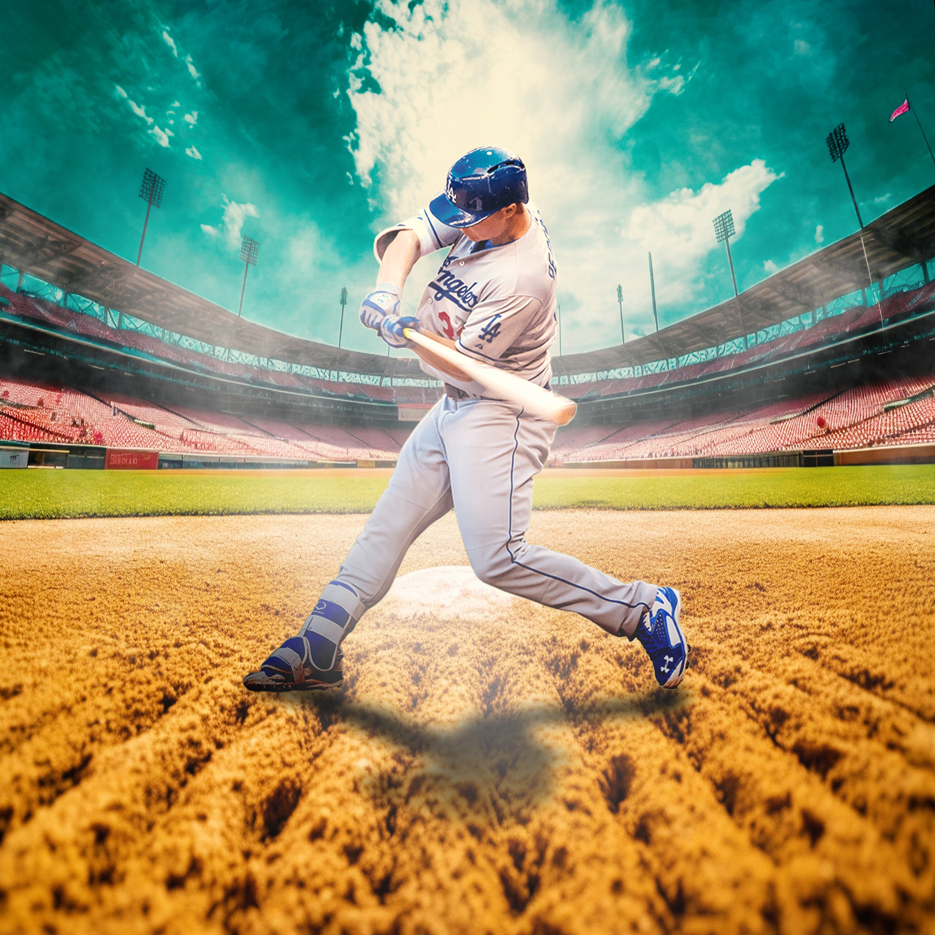 SPORTS BACKGROUNDS Baseball Daylight Stadium Photoshop - Etsy