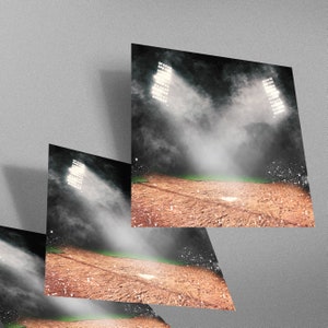 Baseball Stadium Background: Photoshop & Canva Overlay (digital ...