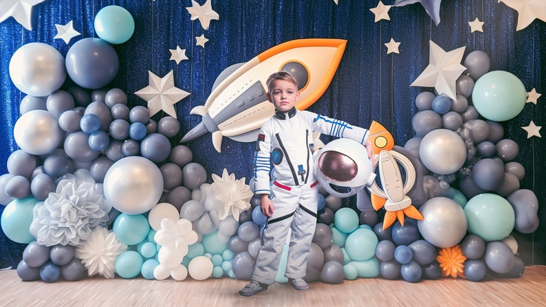 5 Digital Backdrops Kids Solar System and Space, Cake Smash Backdrops ...