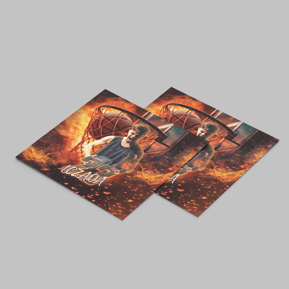 Photoshop Basketball Hoop Poster Template, Digital Sports Background ...