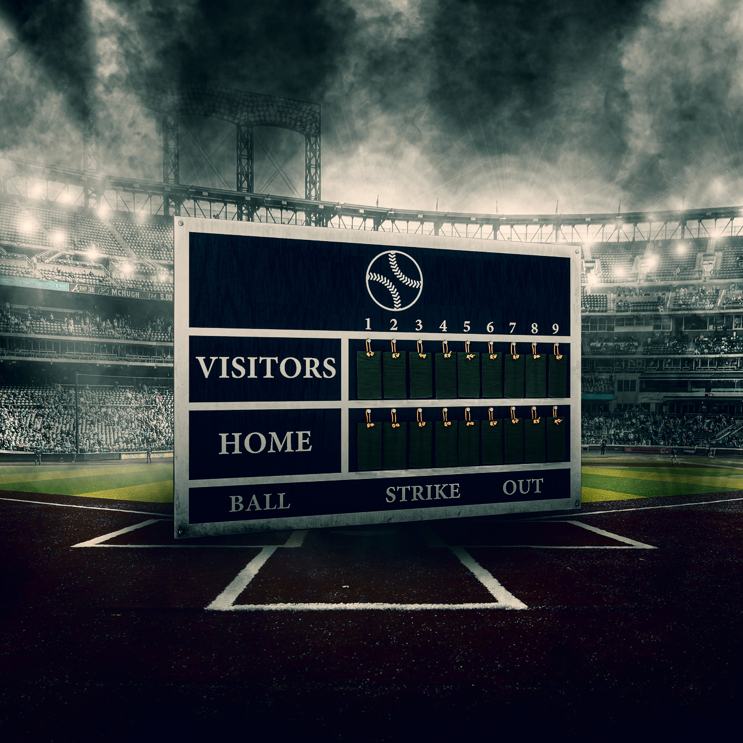 SPORTS BACKGROUNDS Baseball Scoreboard Photoshop Backgrounds and ...