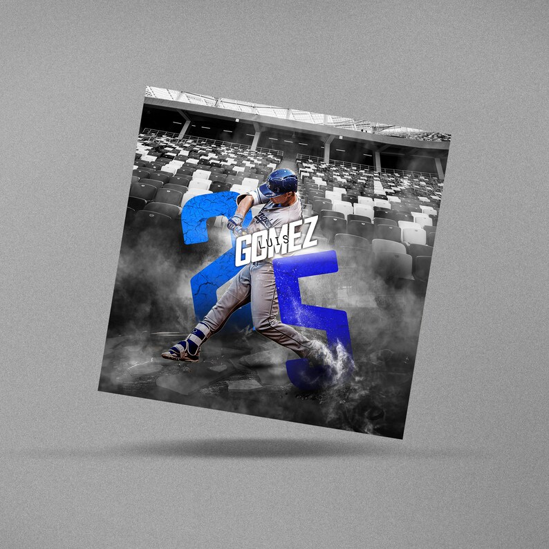 Baseball Sports Poster Photoshop Template Set Adaptable - Etsy