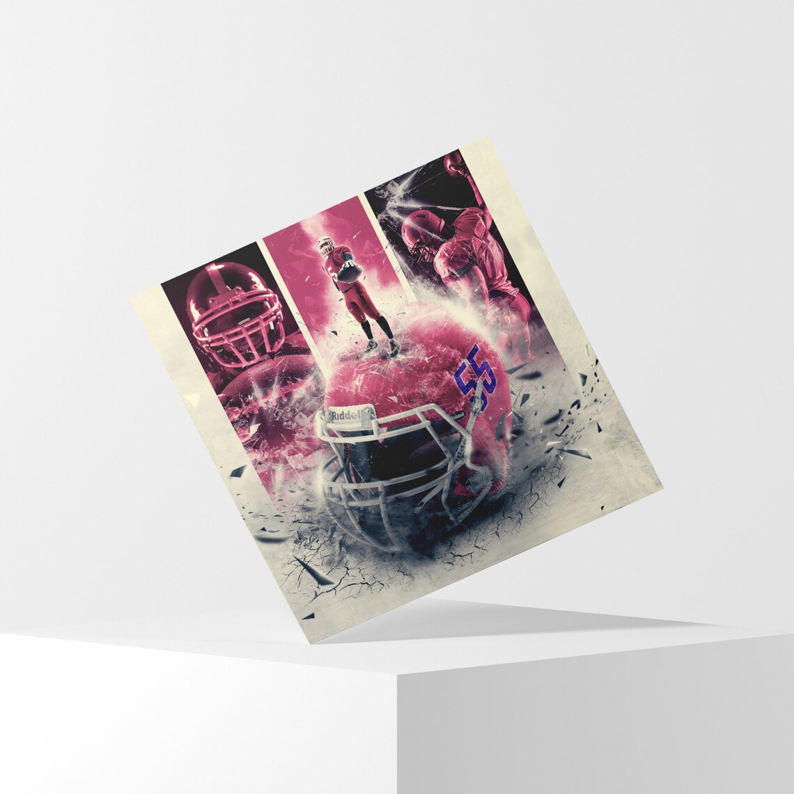 Photoshop Template Football Set Instagram & Printable Size - Etsy