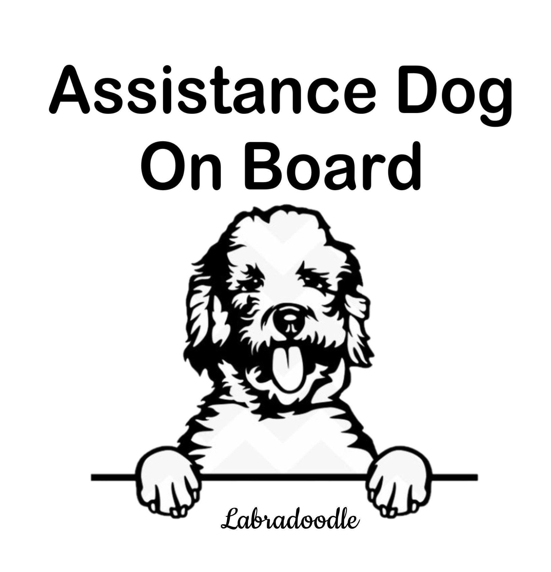 Assistance/service dog on board decal | Etsy