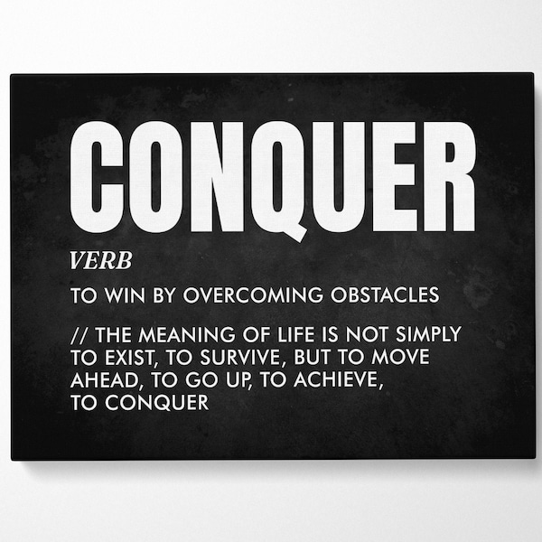 Conquer Quote - Etsy