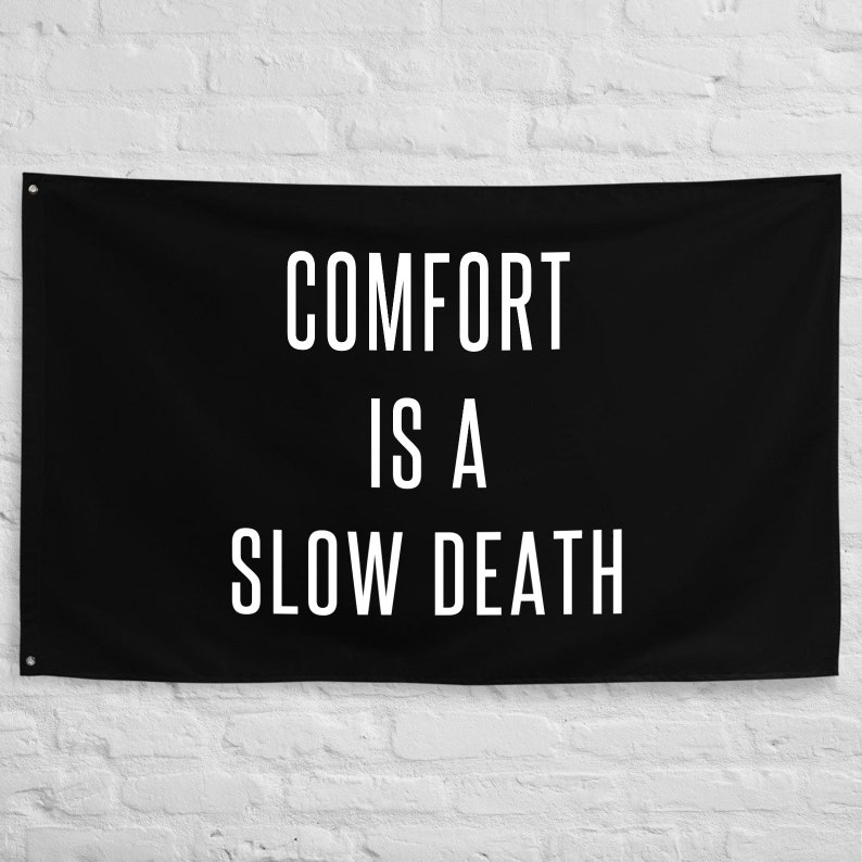 Comfort is a Slow Death Home Gym Motivational Flag Home Gym - Etsy UK