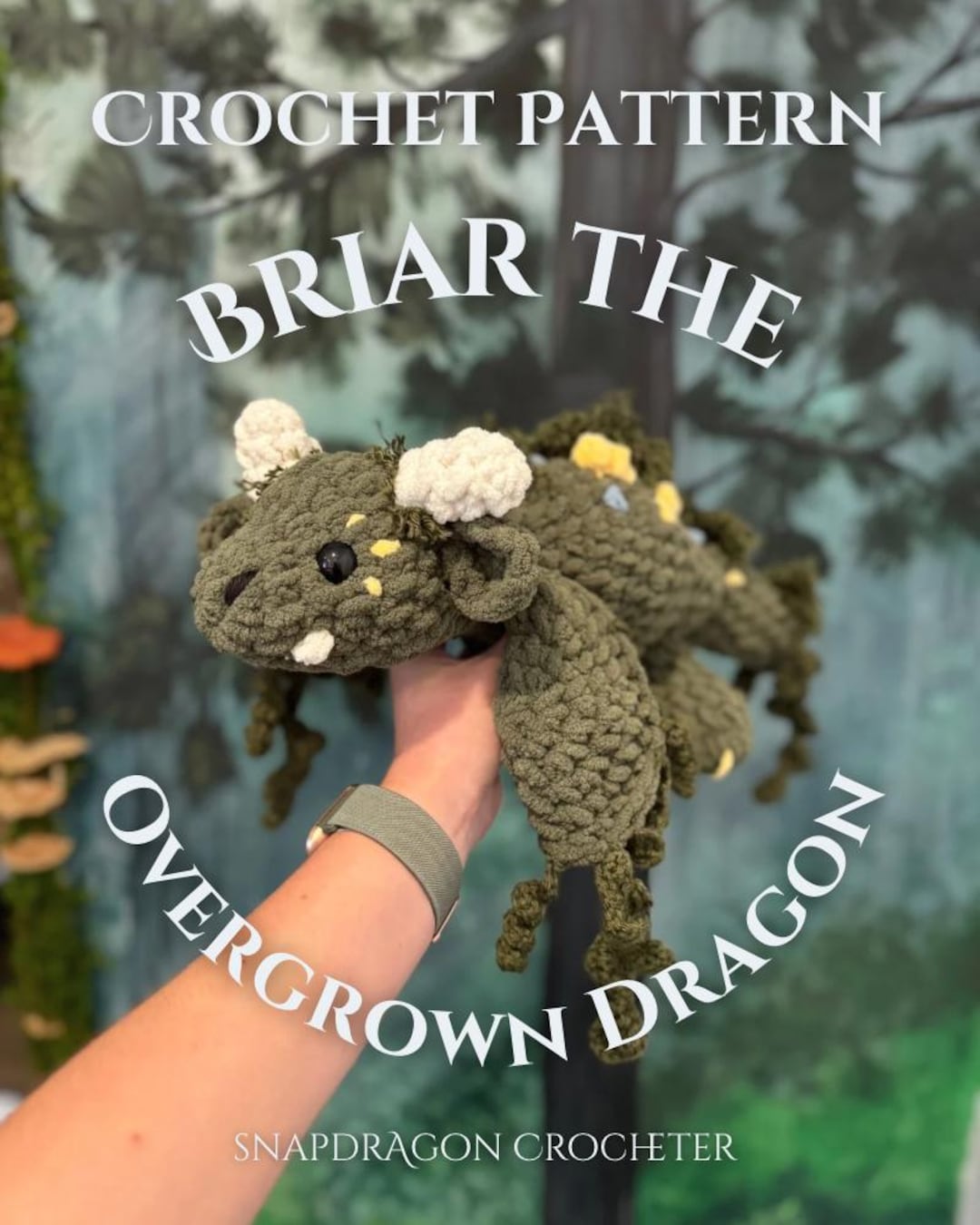 Briar the Overgrown Dragon Crochet *pattern* - Etsy
