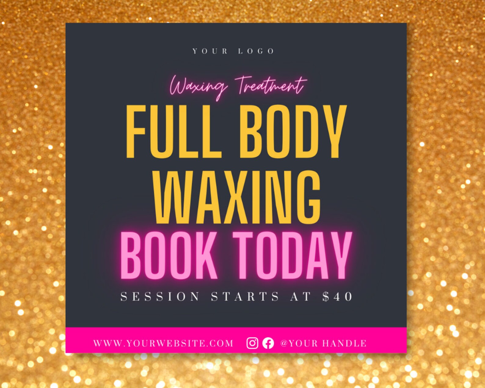 Brazilian Wax Flyer Waxing Flyer Summer Flyer Wax Services - Etsy
