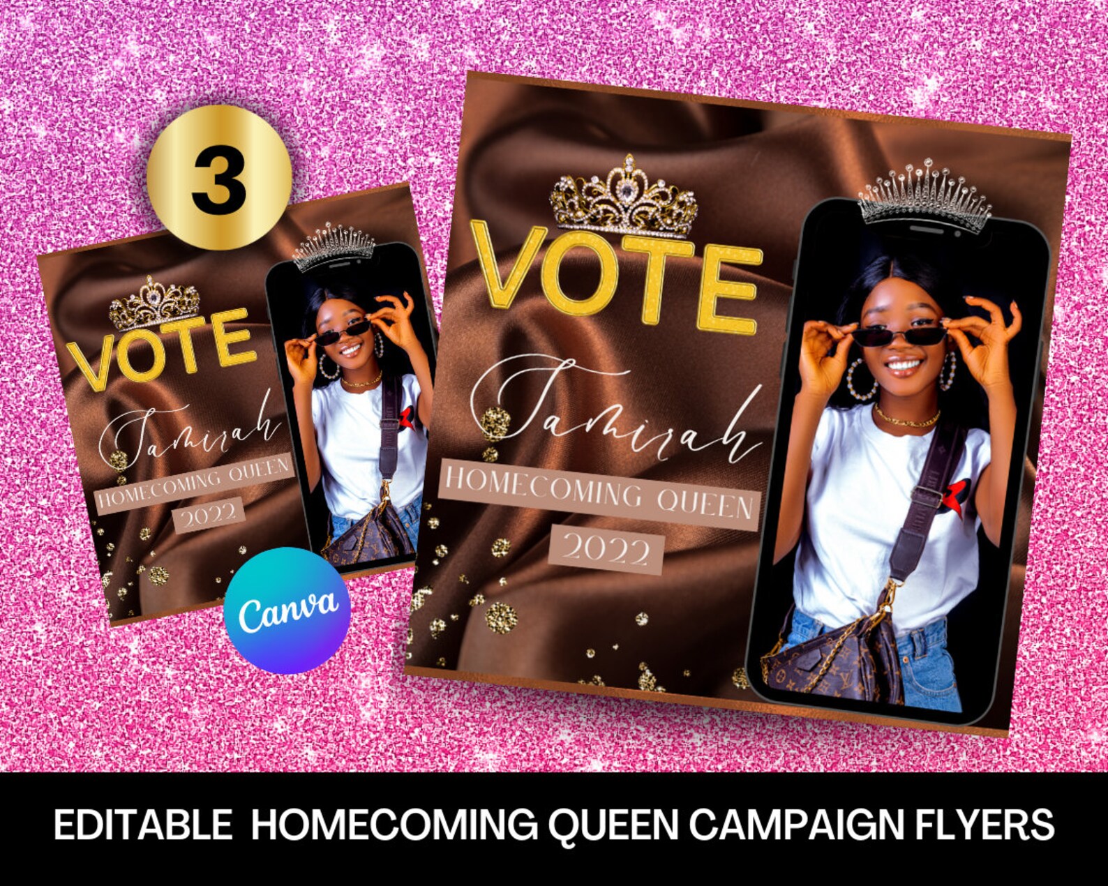 Homecoming Flyer Queen Campaign Flyers Vote Homecoming Queen Etsy