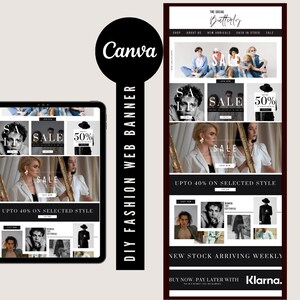 Fashion Web Banner Design Templates. Shopify Clothing Online Store ...