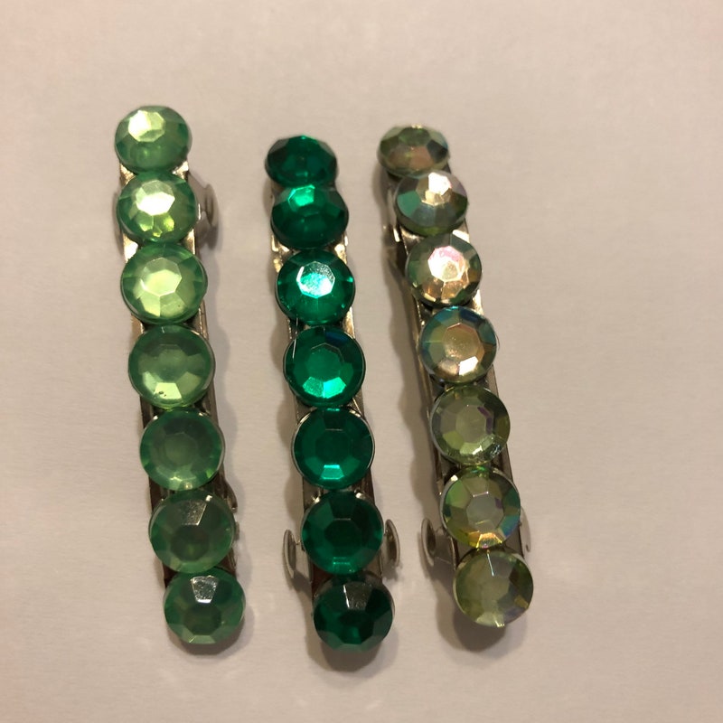 Green Barrette - Etsy