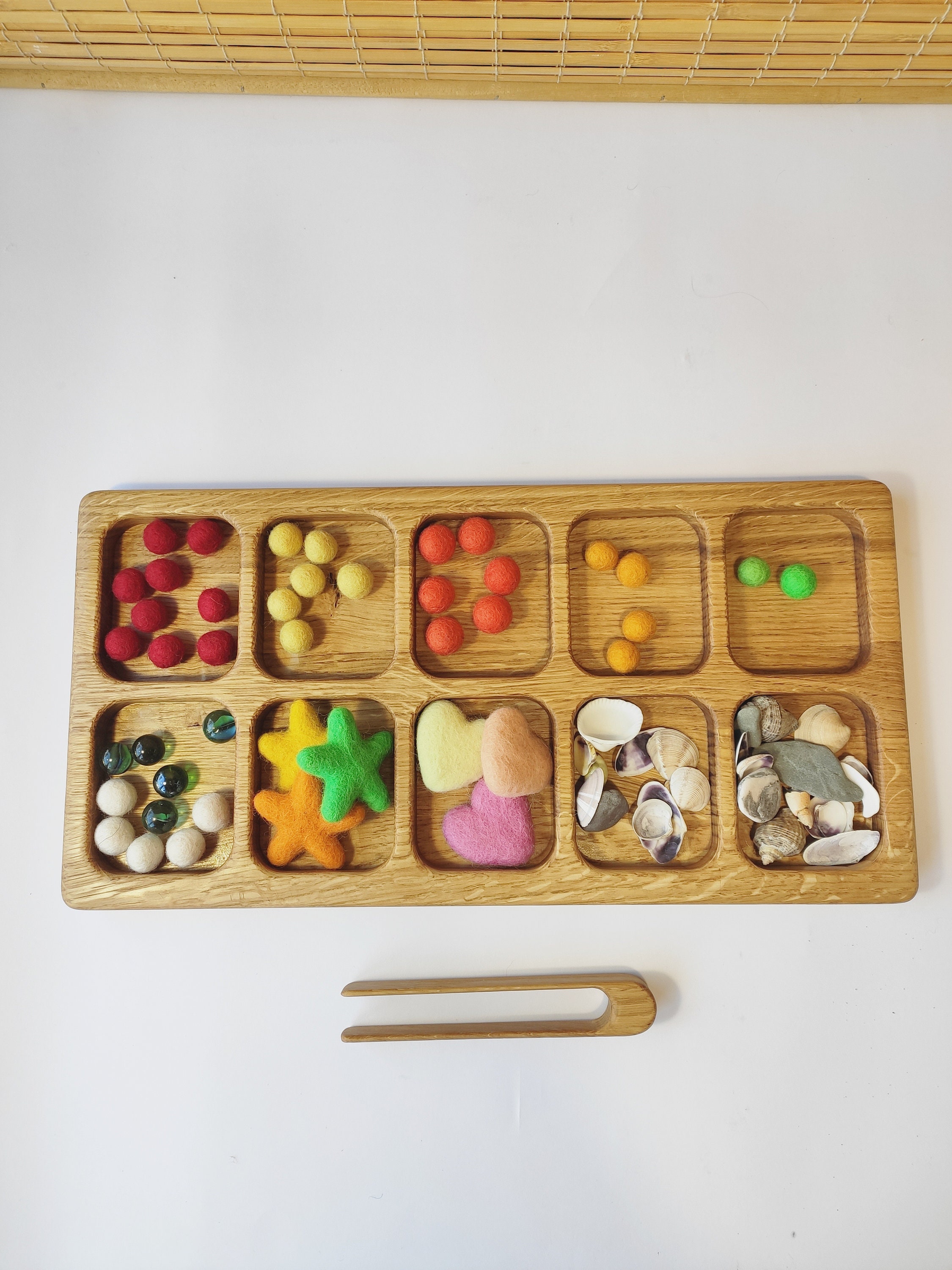 Montessori Sorting Tray With 10 Sections Sensory Play for - Etsy