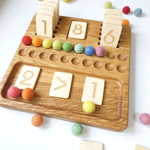 Gift for Kids Montessori Math Board 1-20 Number Cards for Learning ...