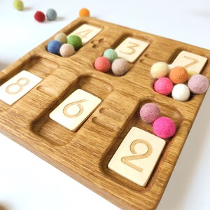 Gift for Kids Montessori Math Board 1-20 Number Cards for Learning ...