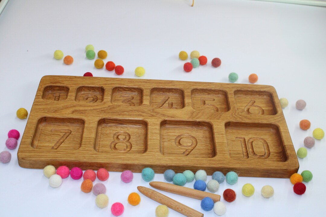 Montessori Sorting Tray With Square Shaped Sections and With - Etsy