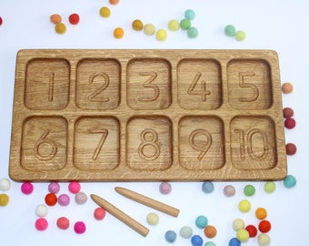 Hourglass Time Wooden Sensory Bin Tray Montessori Educational - Etsy