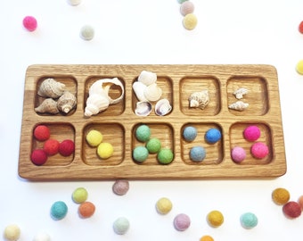 Hourglass Time Wooden Sensory Bin Tray Montessori Educational - Etsy