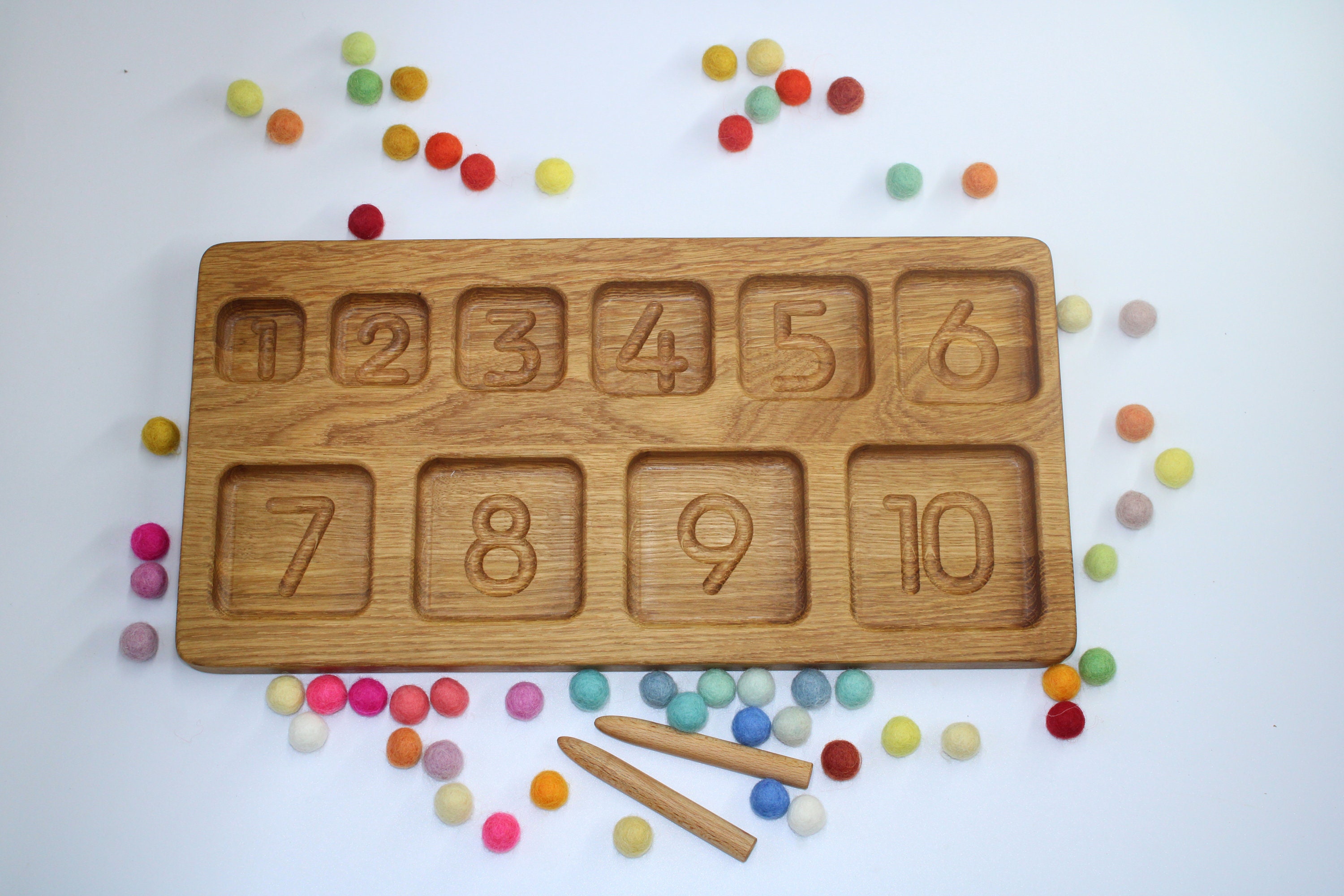 Montessori Sorting Tray With Square Shaped Sections and With - Etsy