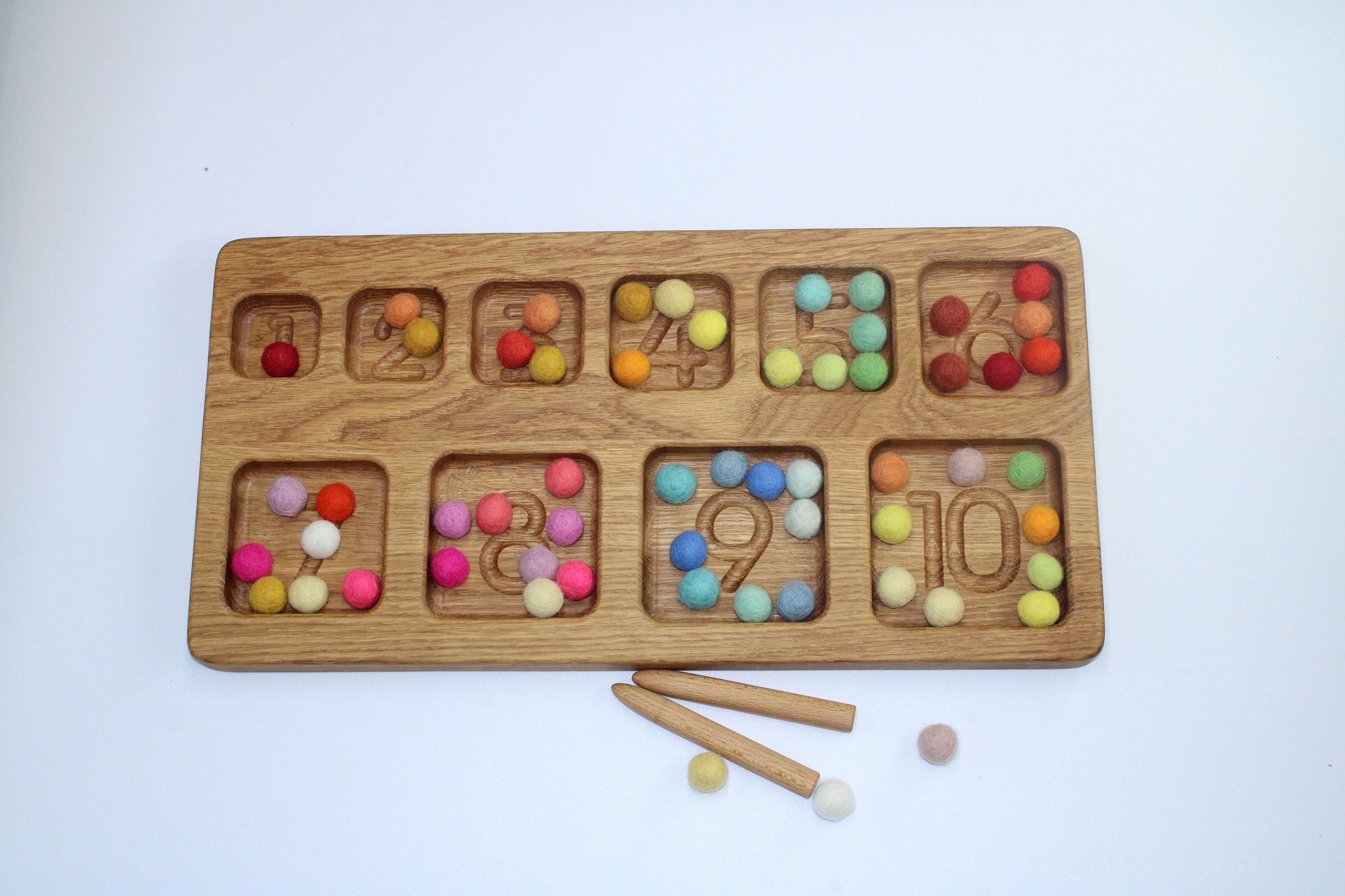 Montessori Sorting Tray With Square Shaped Sections and With - Etsy