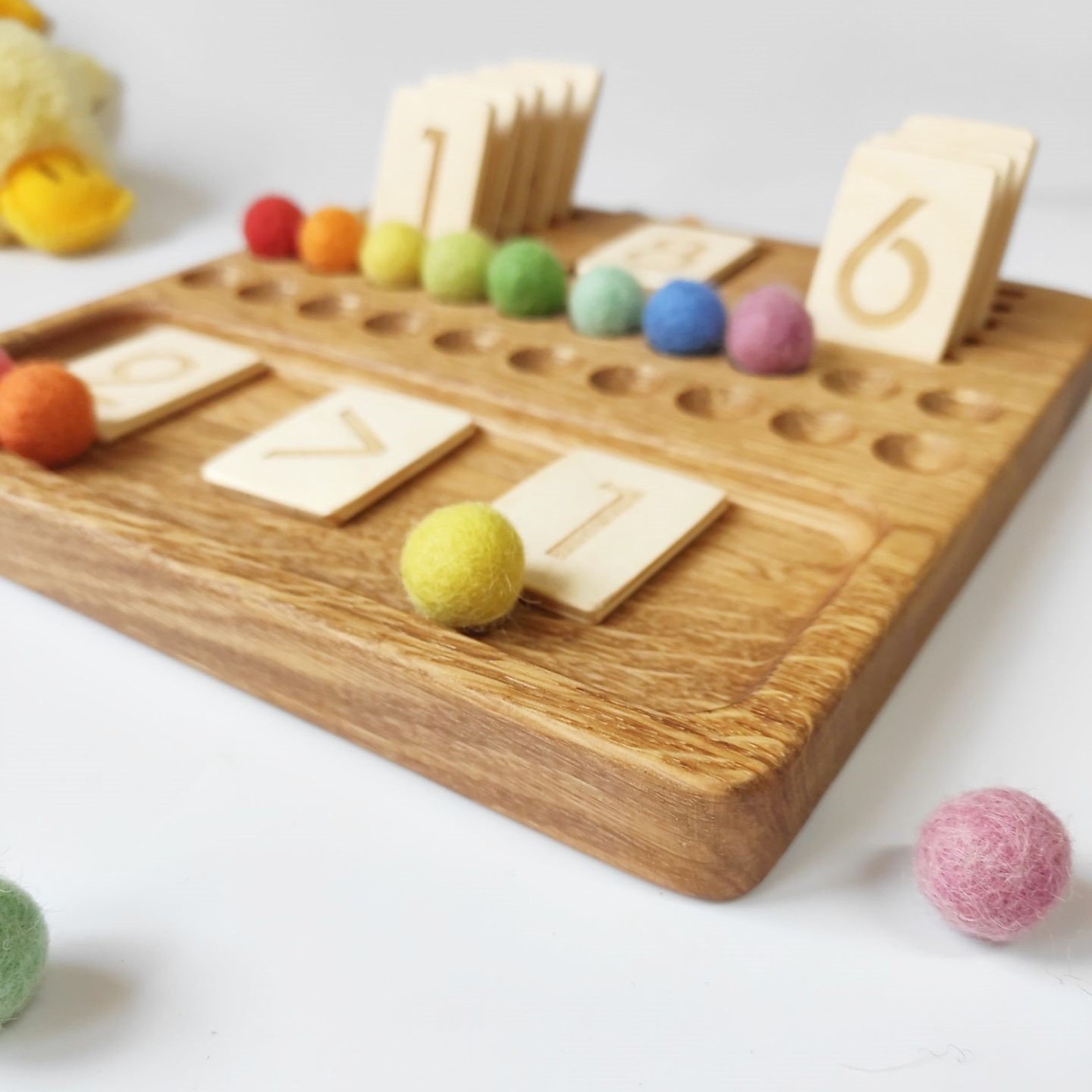 Gift for Kids Montessori Math Board 1-20 With Number Cards - Etsy