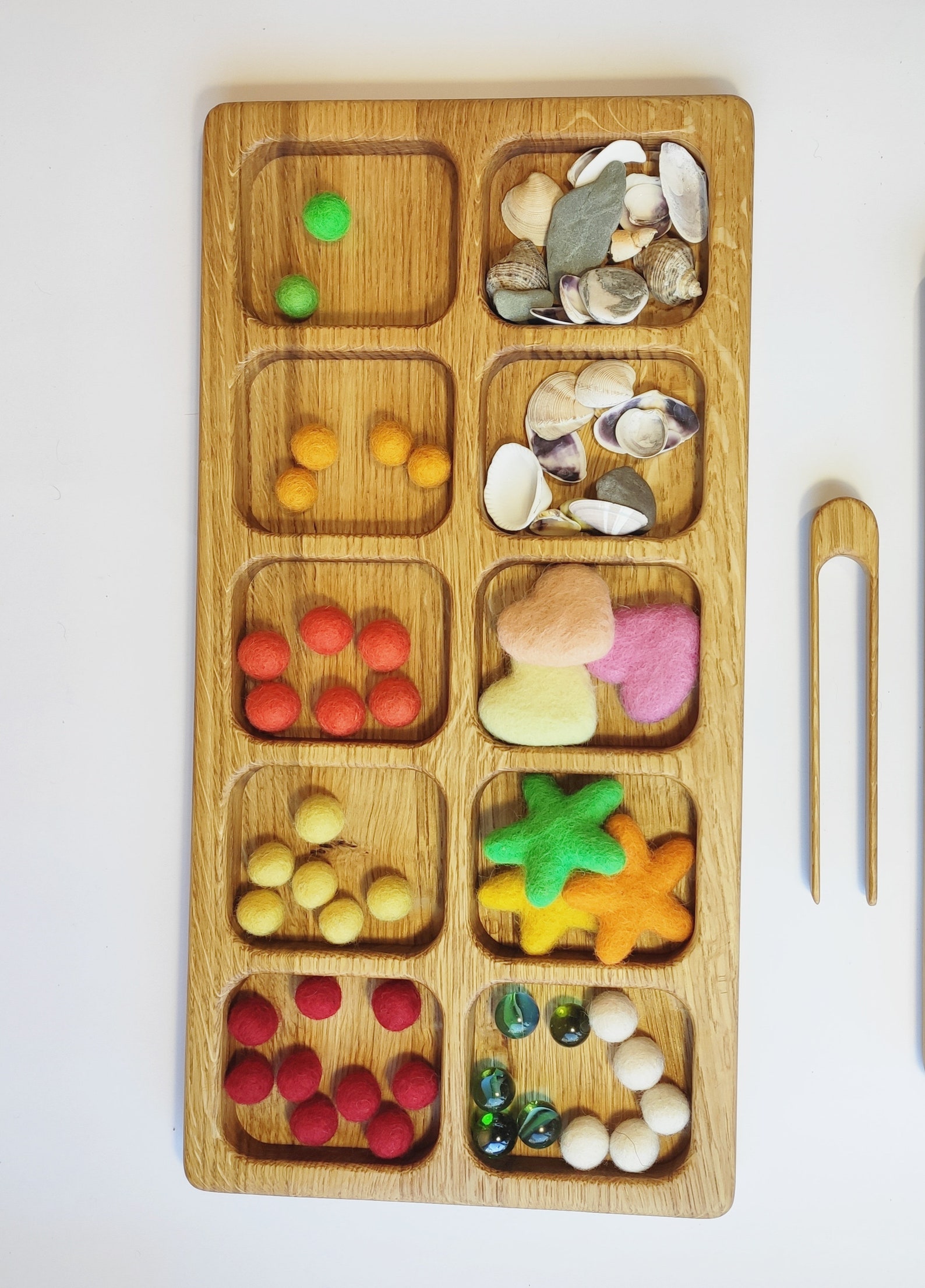 Montessori Sorting Tray With 10 Sections Sensory Play for - Etsy
