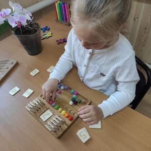 Gift for Kids Montessori Math Board 1-20 Number Cards for Learning ...