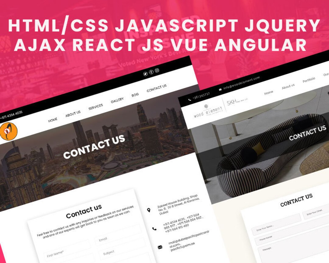 Html Css Javascript React Js Angular Vue Node Mobile Responsive Javascript Front End Libraries