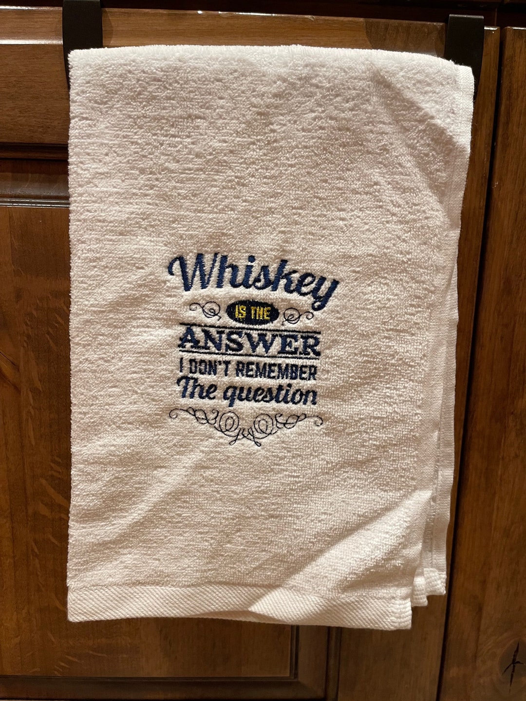 Whisky is the Answer Dish Towel - Etsy