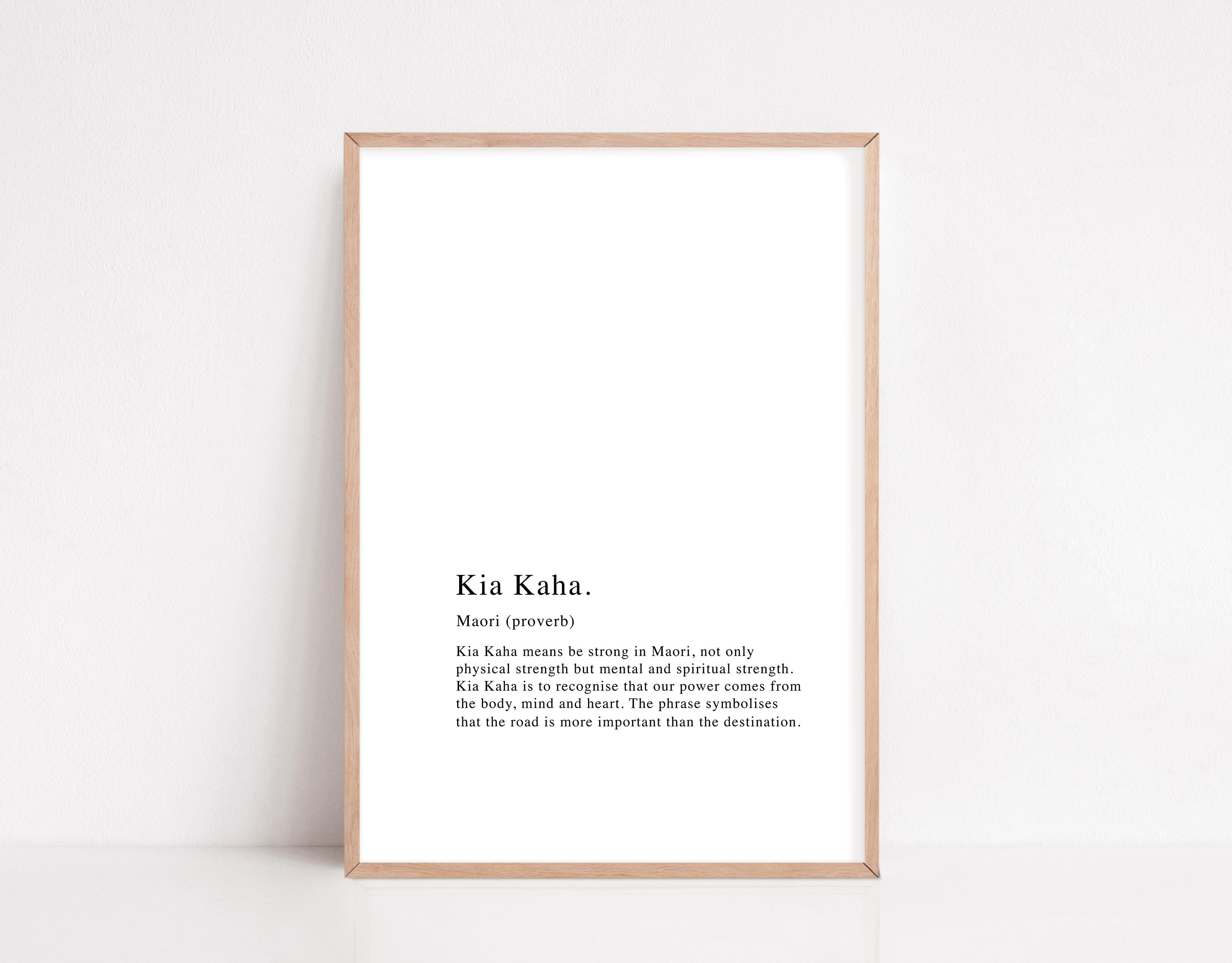 Kia Kaha Poster Typography Printable Definition Poster Typography Wall ...