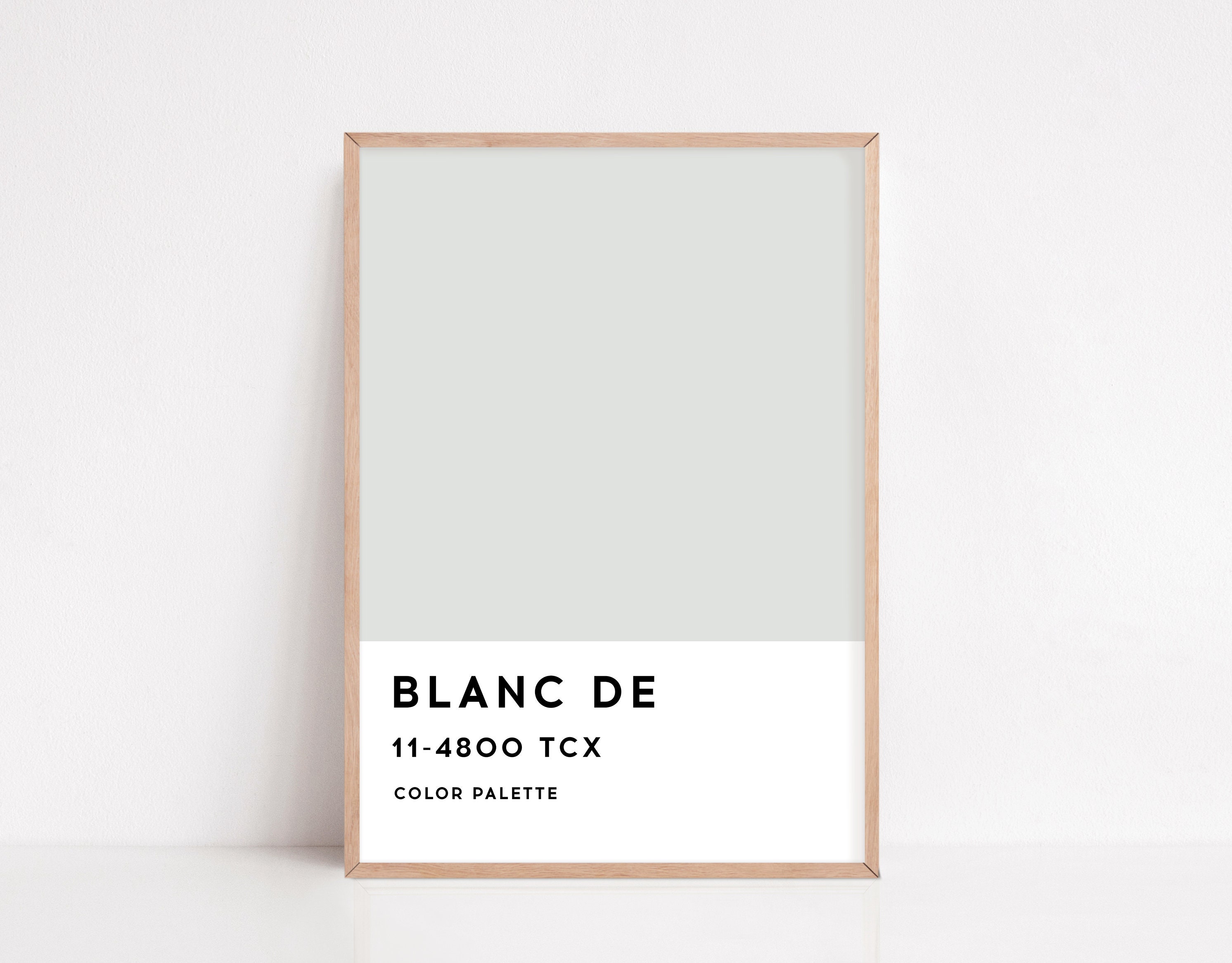 Pantone Blanc De Poster Colour Printable Pantone Poster - Etsy