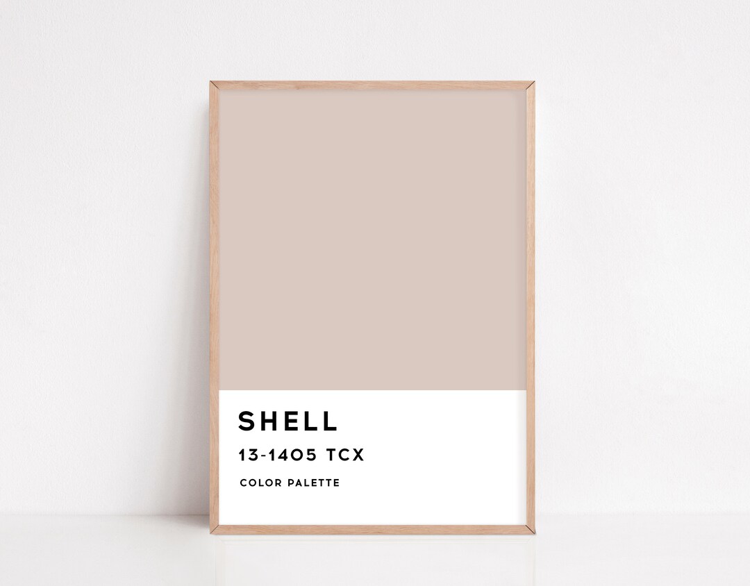 Pantone Shell Poster Colour Printable Pantone Poster Colourblock Print ...