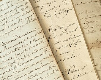 Digital Vintage French Letters Ephemera Pack - Etsy
