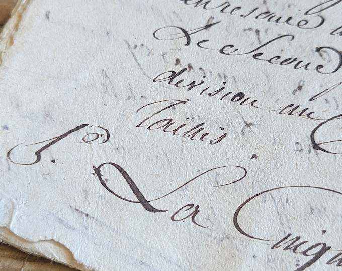 French Vintage Letters Circa 1800, Antique Thick Paper, Old Handwriting ...