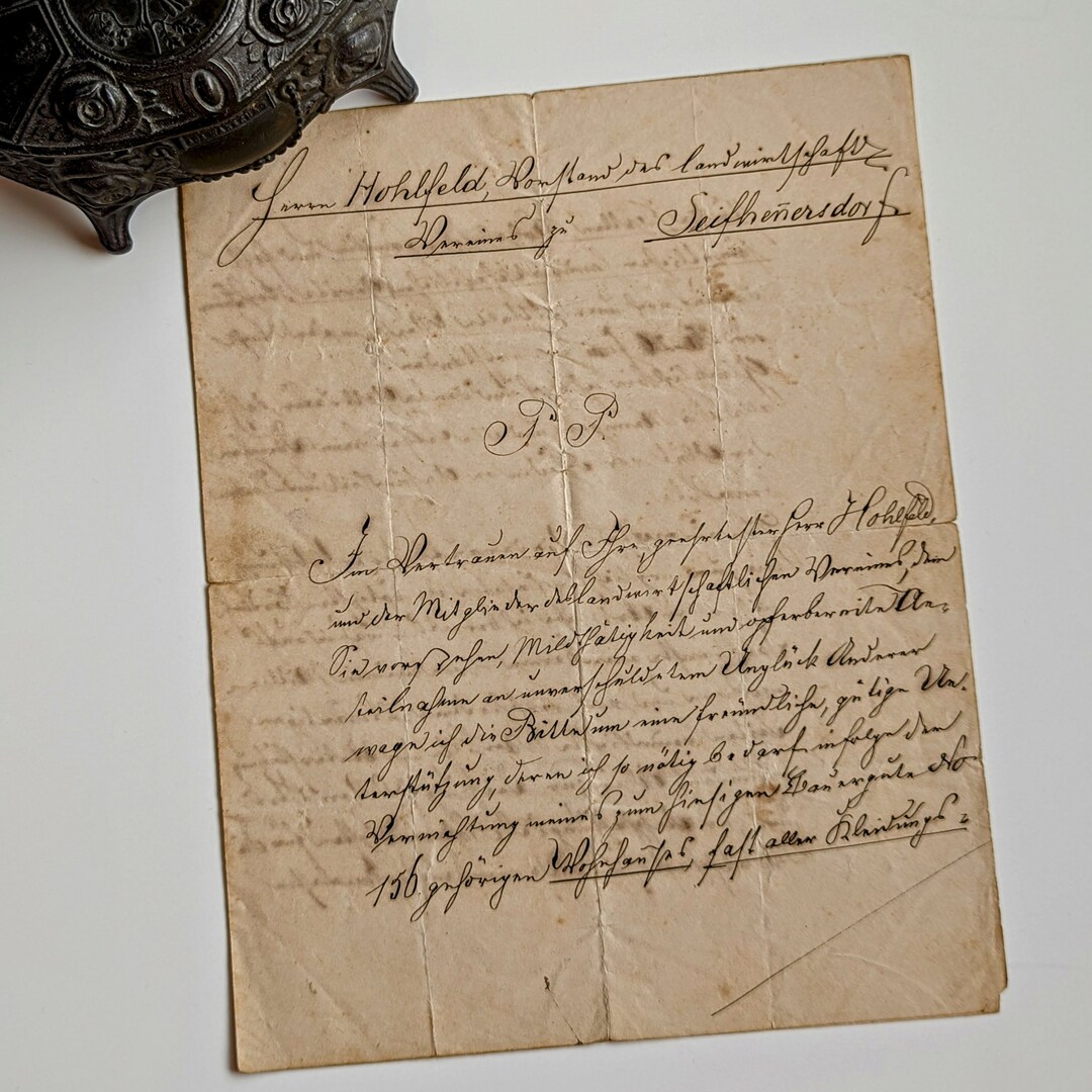 Handwritten Old German Vintage Letter From 1887, Historical Paper for ...