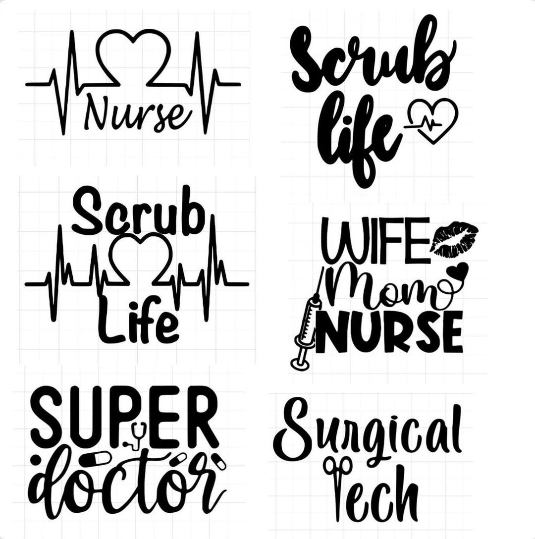 Nursing/medical Professional Car Decal, Scrub Life, Working Mom ...