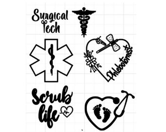 Nursing/medical Professional Car Decal - Etsy